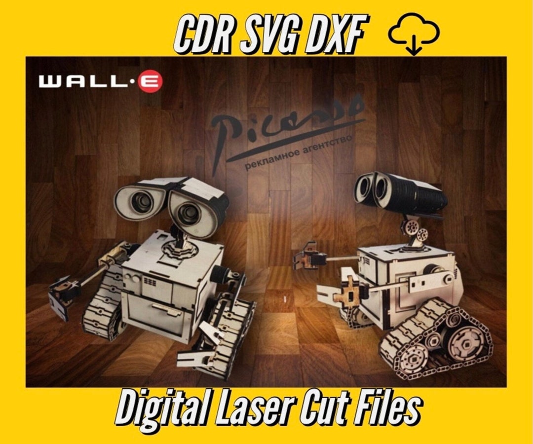 3D Puzzle Robot Laser Cut Files SVG DXF CDR Vector Plans for Laser Cnc ...