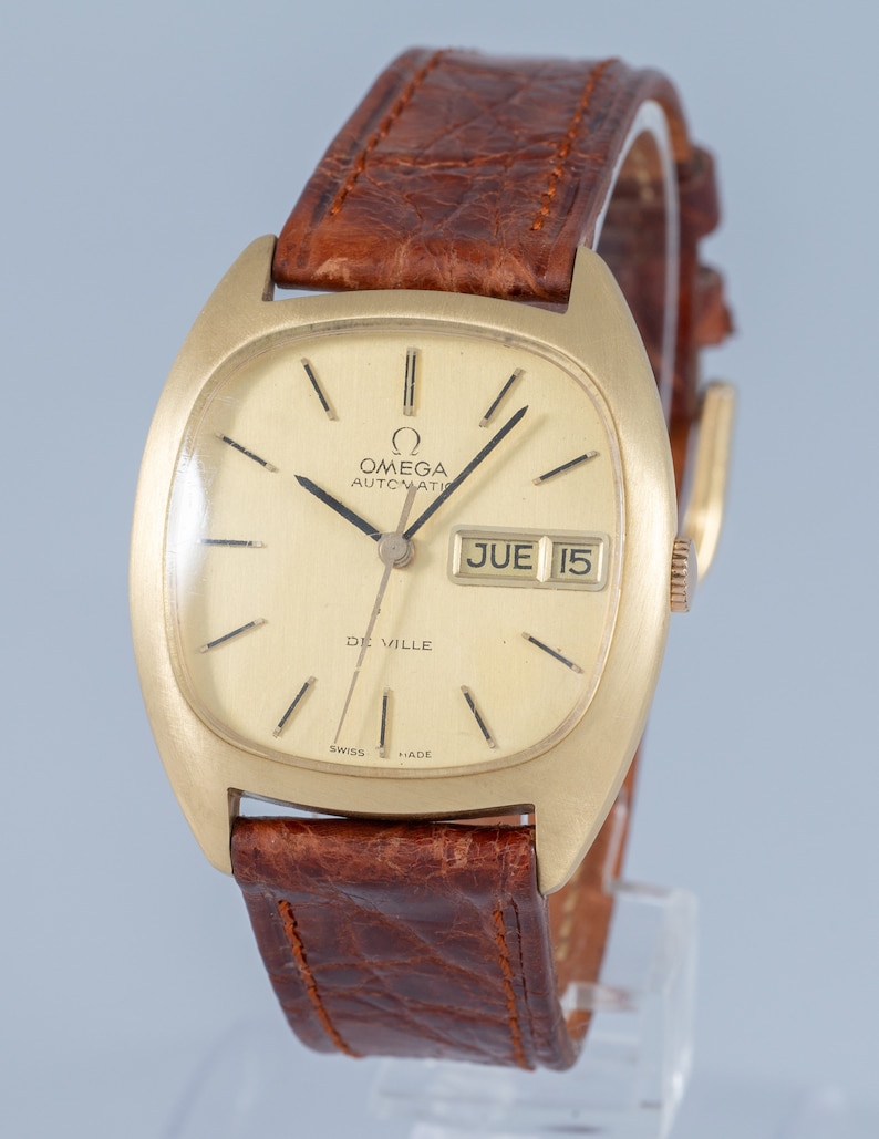 Omega Deville Automatic Square Dial Yellow Gold 18k Ref: 162.0068 - Etsy