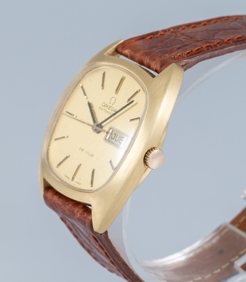 Omega Deville Automatic Square Dial Yellow Gold 18k Ref: 162.0068 - Etsy