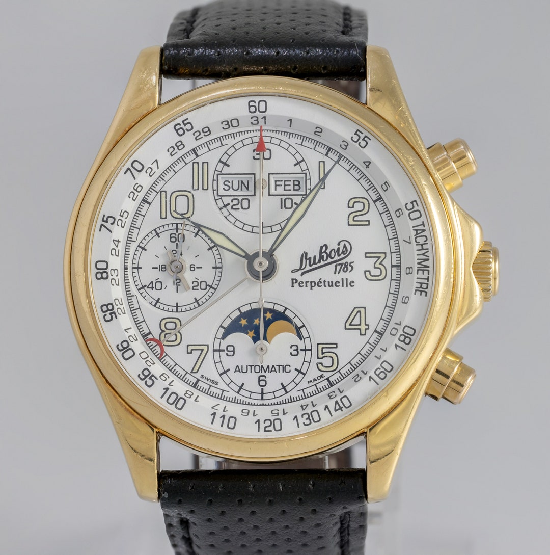 Philippe Du Bois & Fils Perpétuelle Moon Phase Chronograph Yellow Gold ...