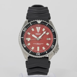 Seiko Scuba Automatic Diver's Red Dial Ref: 7002-7000 - Etsy