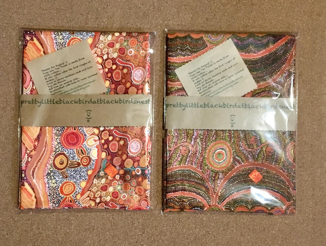 Dot Art Tea Towel, Indigenous Tea Towel, Tea Towel, Kitchen Towel, Dish ...