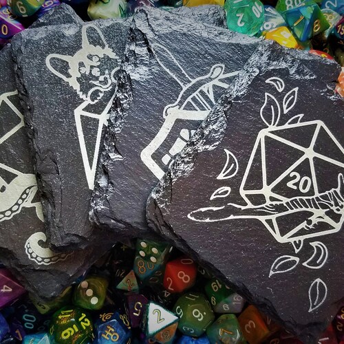 Dungeons and Dragons Custom Class Slate Coaster Dnd D&D | Etsy