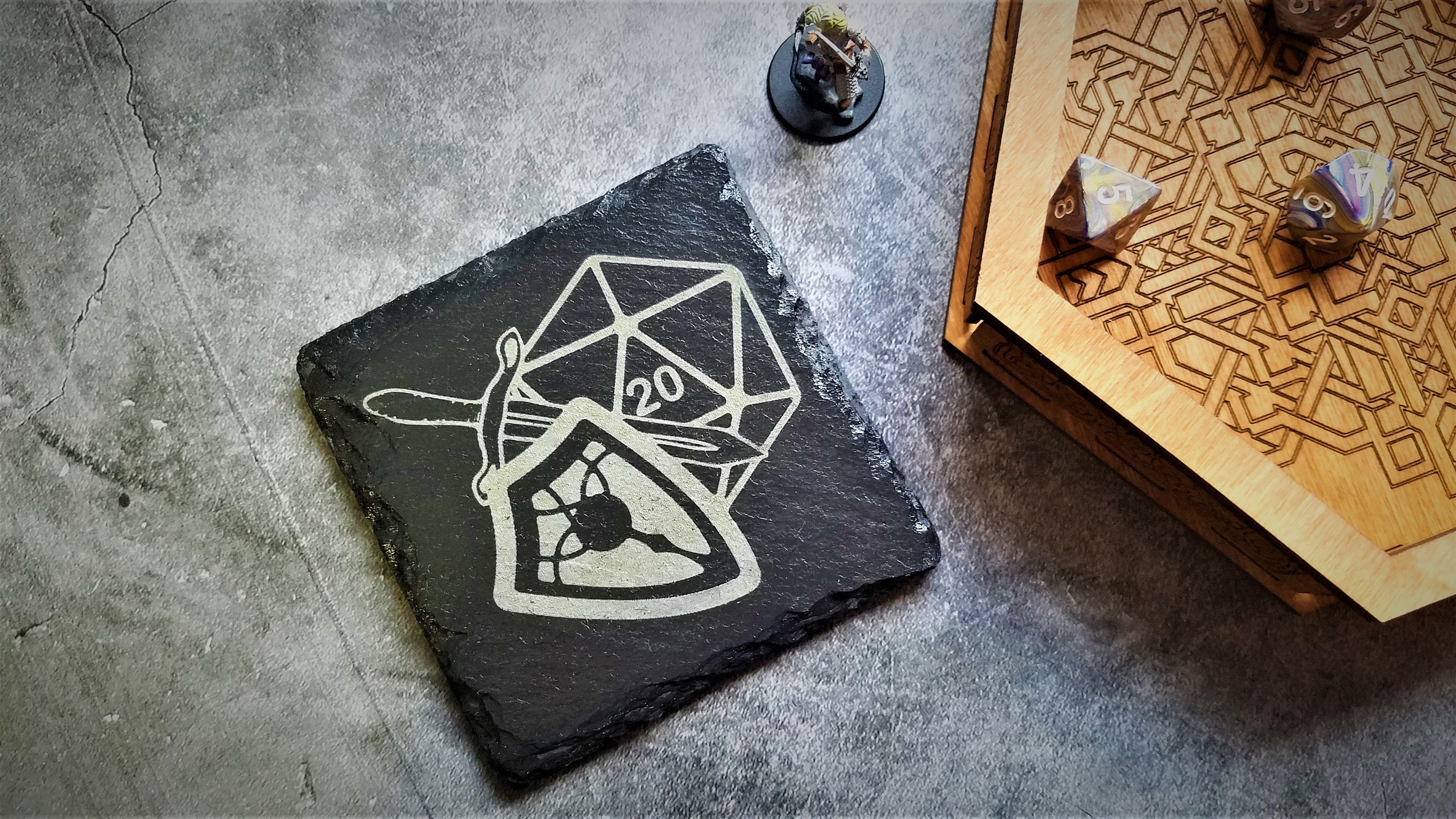Dungeons and Dragons Custom Class Slate Coaster Dnd D&D | Etsy