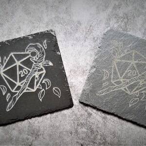 Dungeons and Dragons Custom Class Slate Coaster Dnd D&D | Etsy