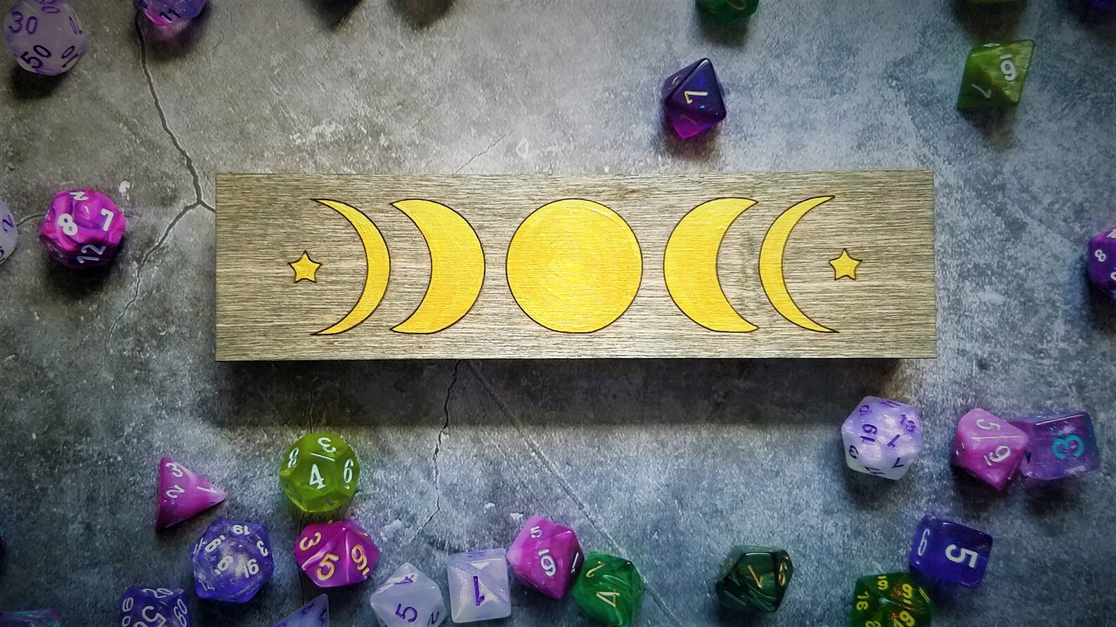 Dice Vault Moon Phase Dice Box Celestial Tabletop Gaming - Etsy