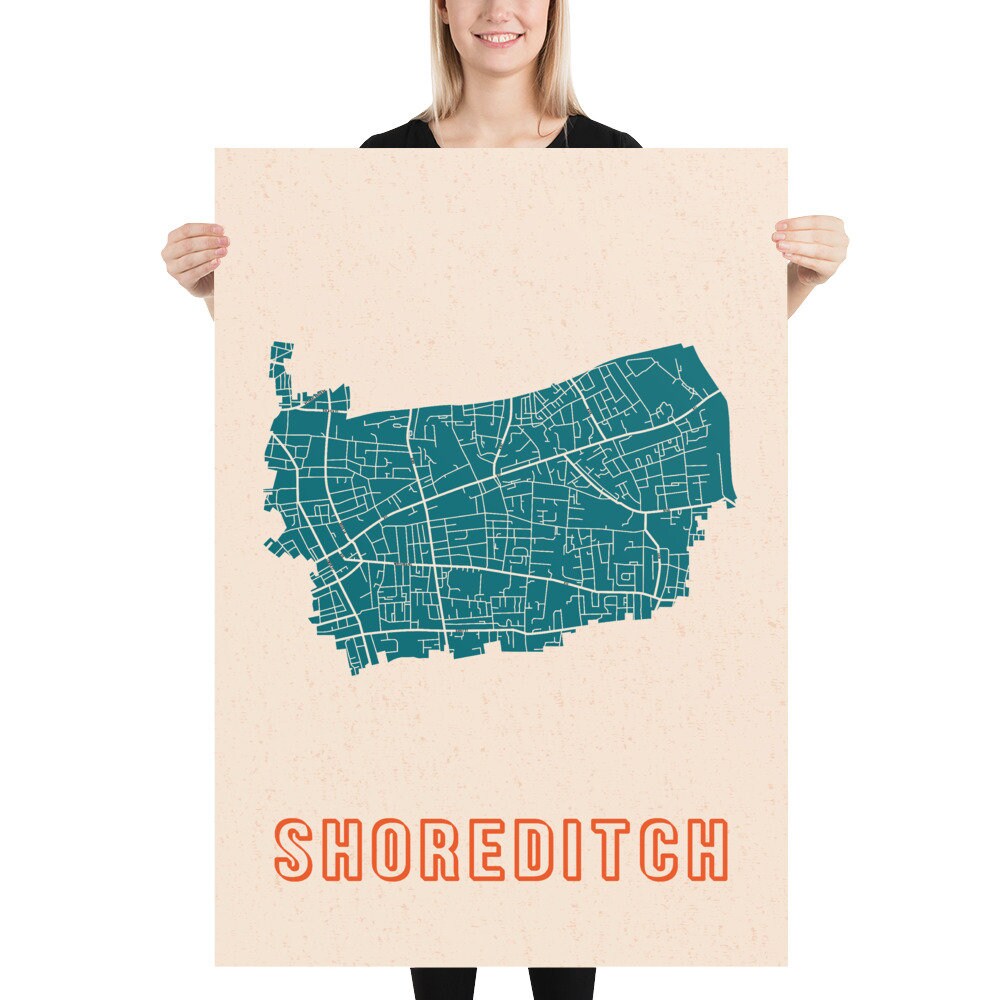 Shoreditch Map Print // Map of Shoreditch // Digital Prints // - Etsy