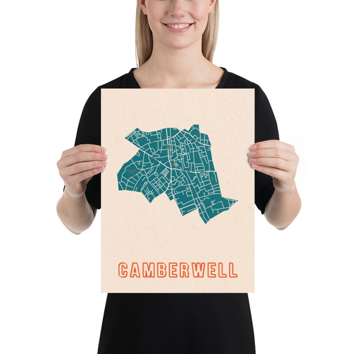 Camberwell Map Print // Map of Camberwell Print // Digital Prints ...