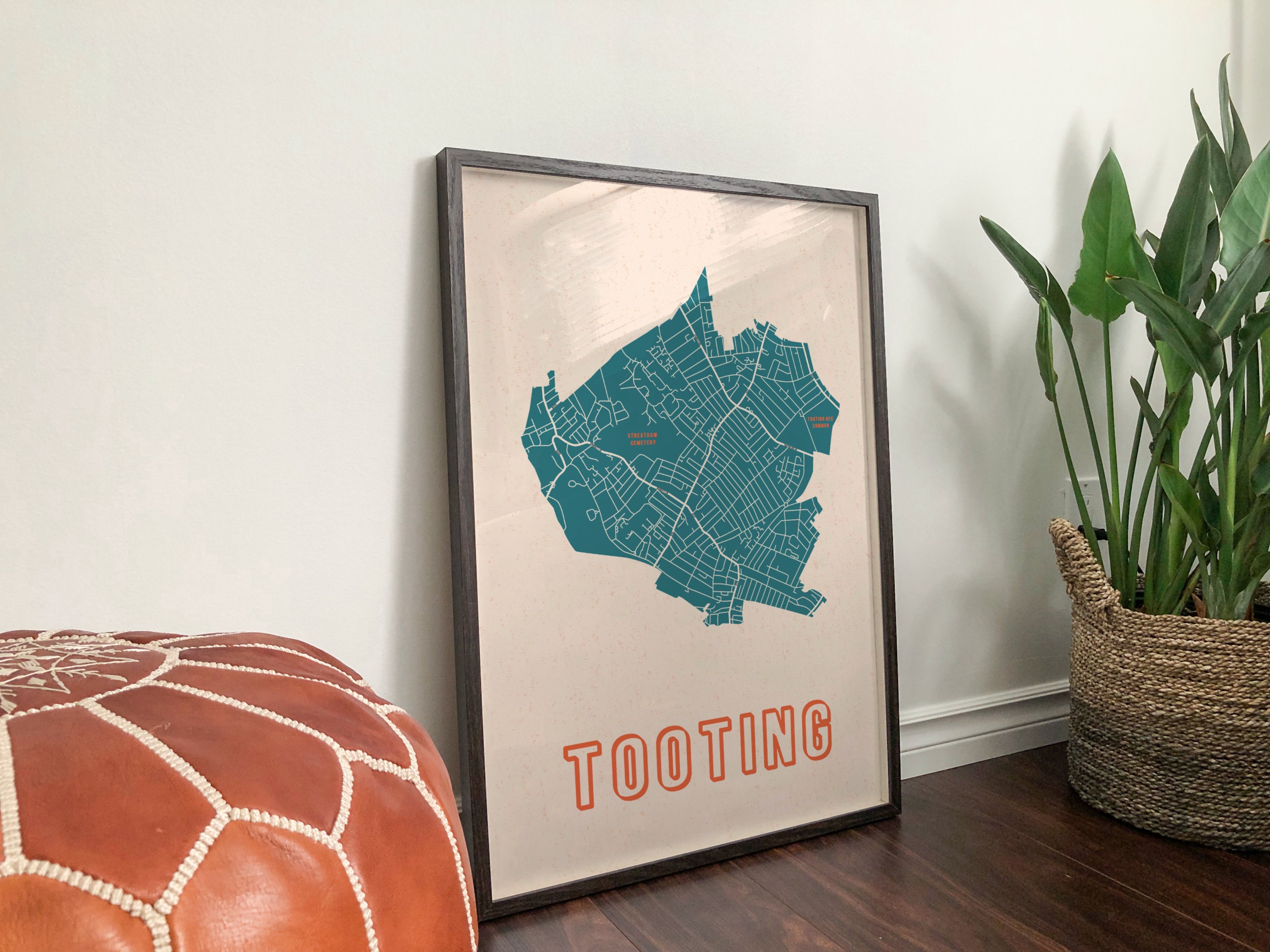Tooting Map Print // Map of Tooting Print // Digital Prints // London ...