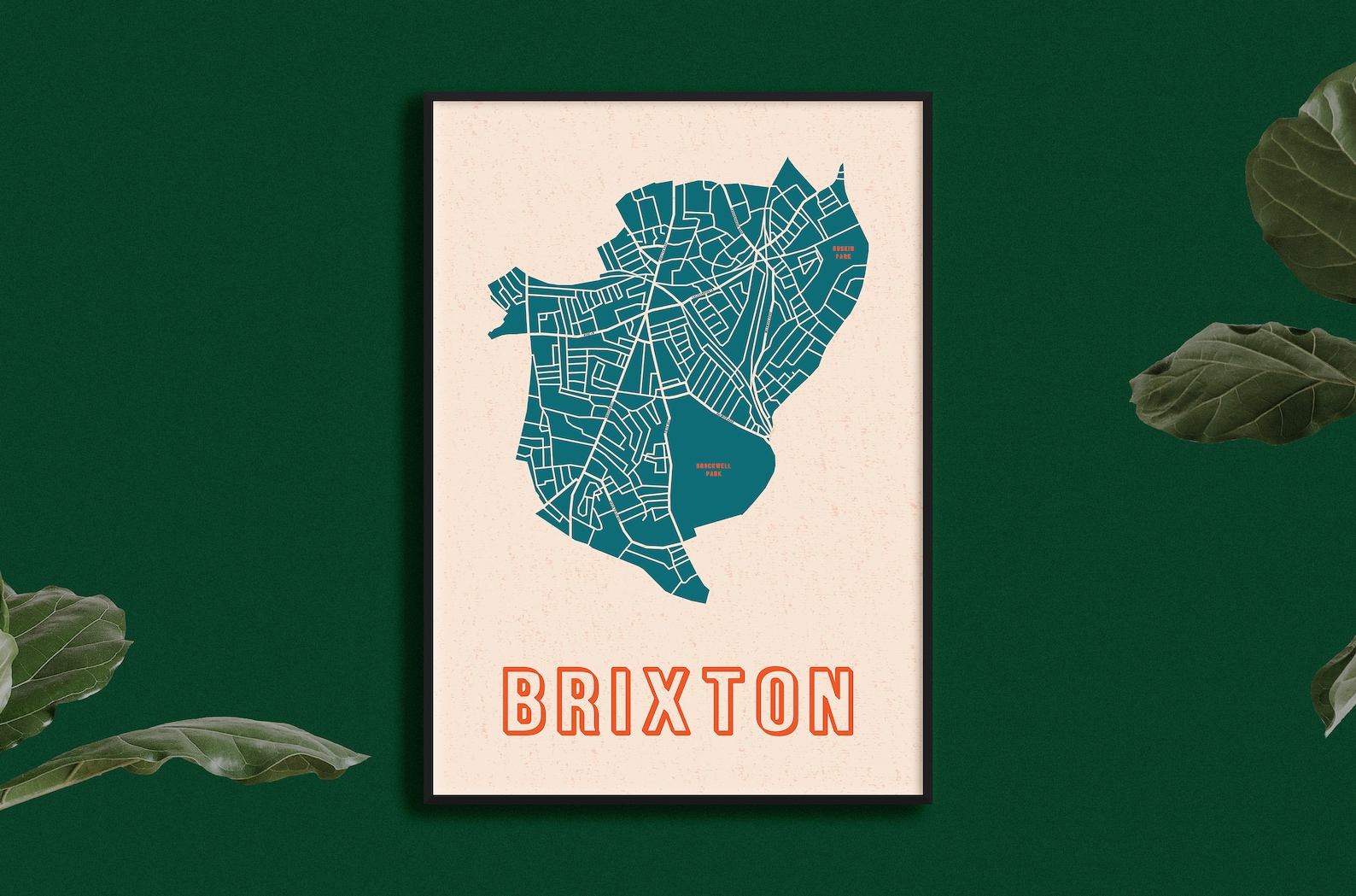 Brixton Map Print // Map of Brixton Print // Brixton Art Print ...