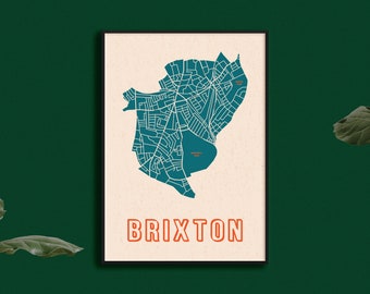 Brixton Map Print - Etsy UK