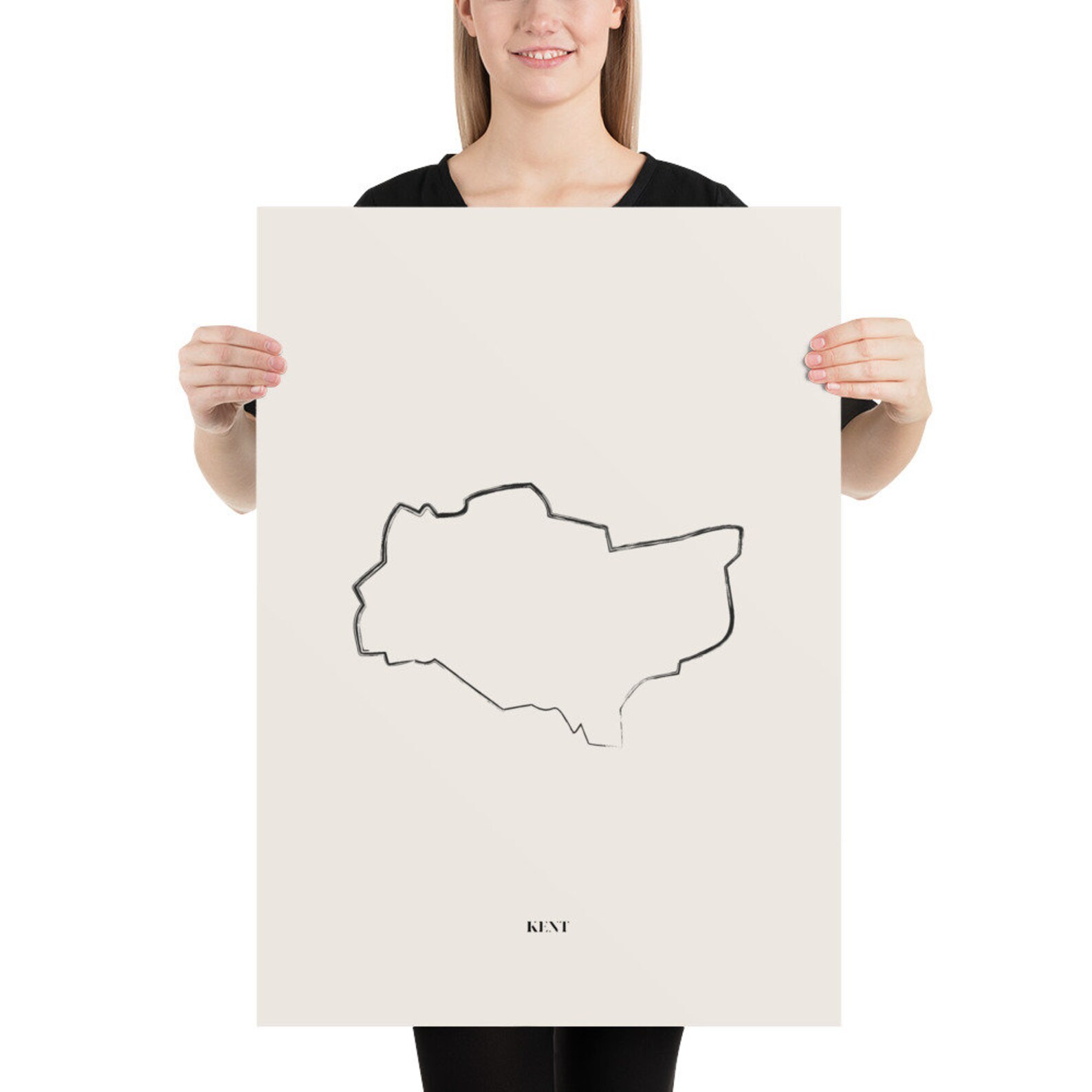 Kent Map Print // English County Print // Kent Art // Kent Map - Etsy UK