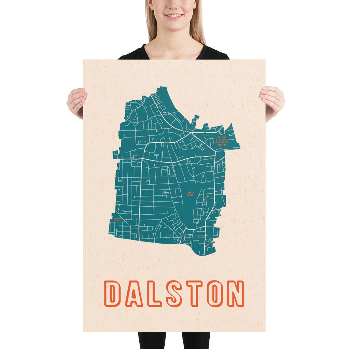 Dalston Map Print // Map of Dalston Print // Digital Prints // - Etsy ...