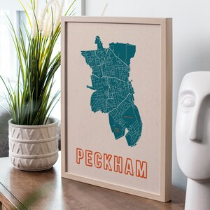 Peckham Map Print // Map of Peckham Print // Digital Prints // London ...