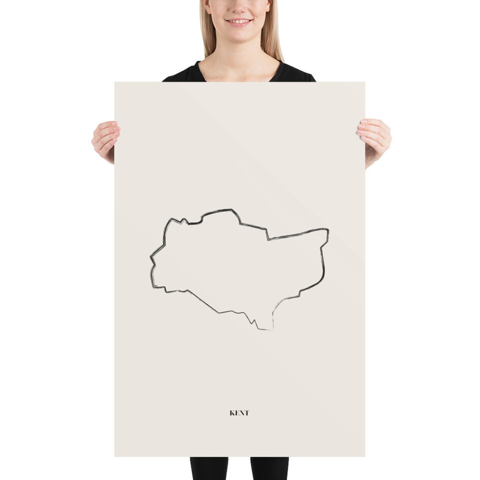 Kent Map Print // English County Print // Kent Art // Kent Map - Etsy UK