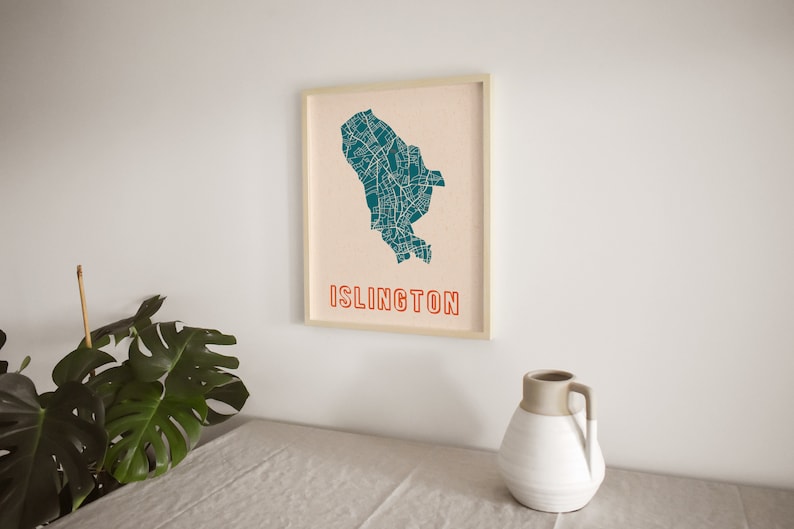 Islington Map Print // Map of Islington Print // Digital Prints ...