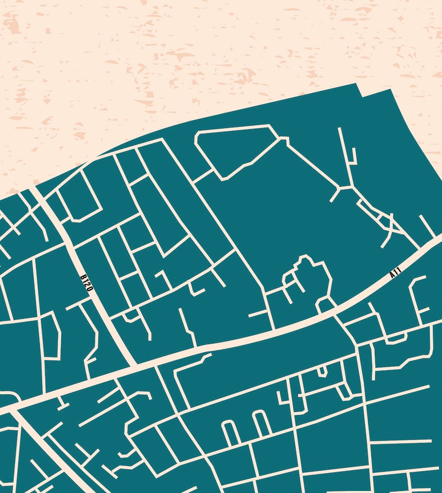 Shoreditch Map Print // Map of Shoreditch // Digital Prints // - Etsy