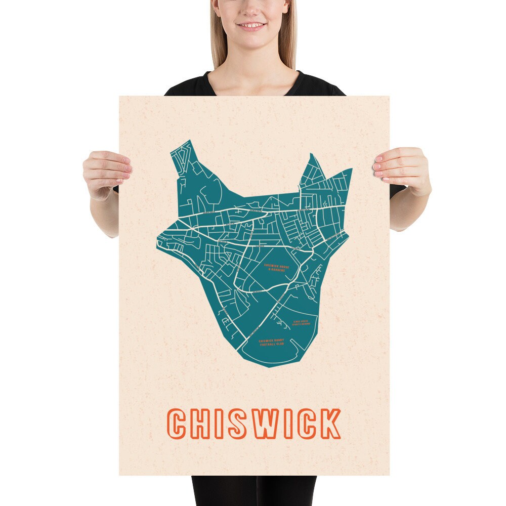 Chiswick Map Print // Map of Chiswick Print // Digital Prints - Etsy