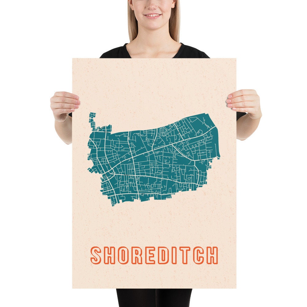 Shoreditch Map Print // Map of Shoreditch // Digital Prints // London ...