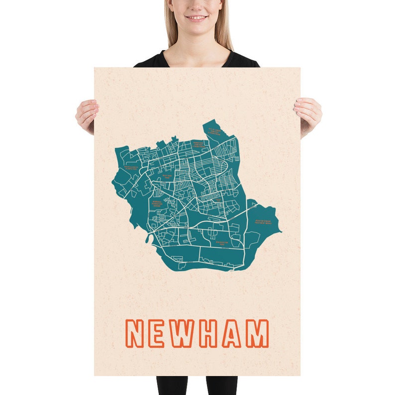 Newham Map Print // Map of Newham Print // Digital Prints // London Map ...