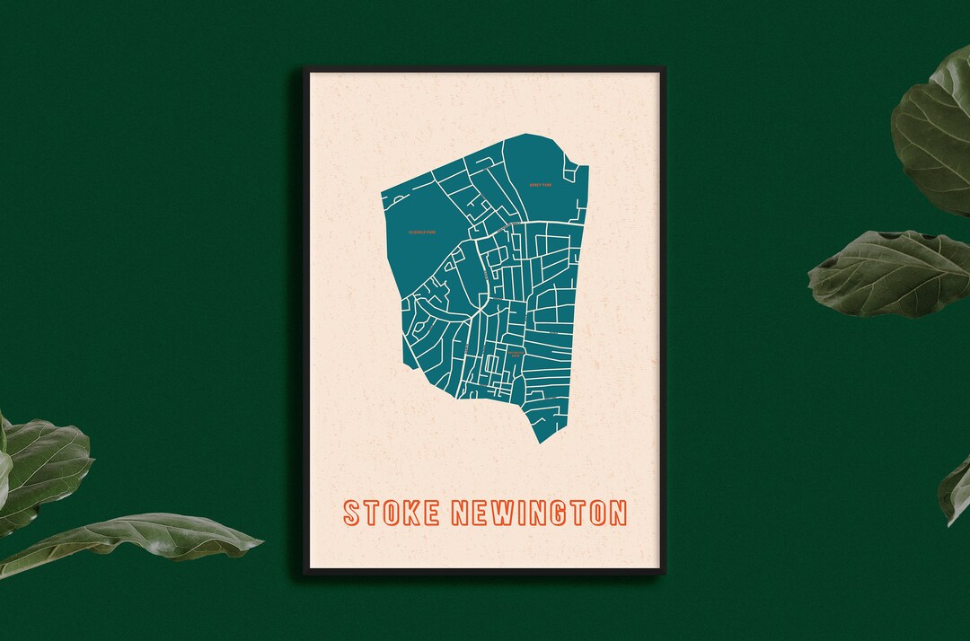 Stoke Newington Map Print // Map of Stoke Newington Print // Digital ...