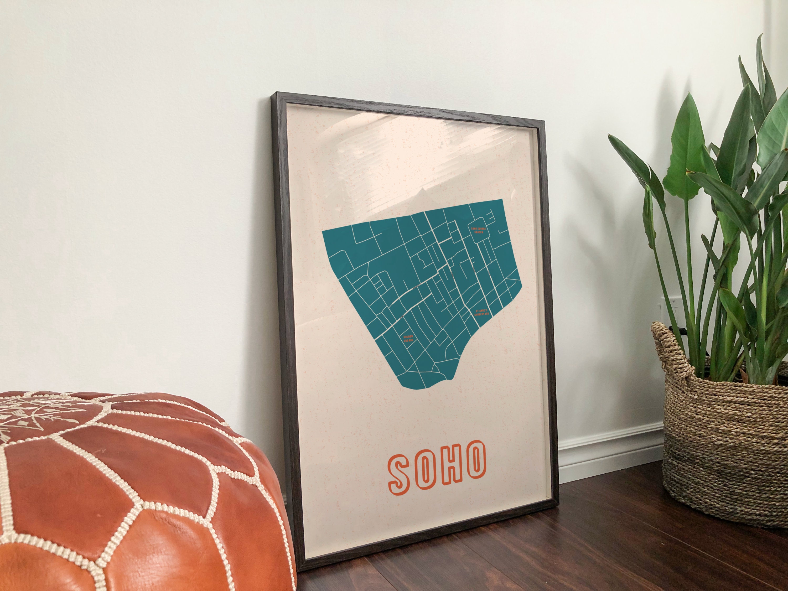Soho Map Print // Map of Soho Print // Digital Prints // London Map ...