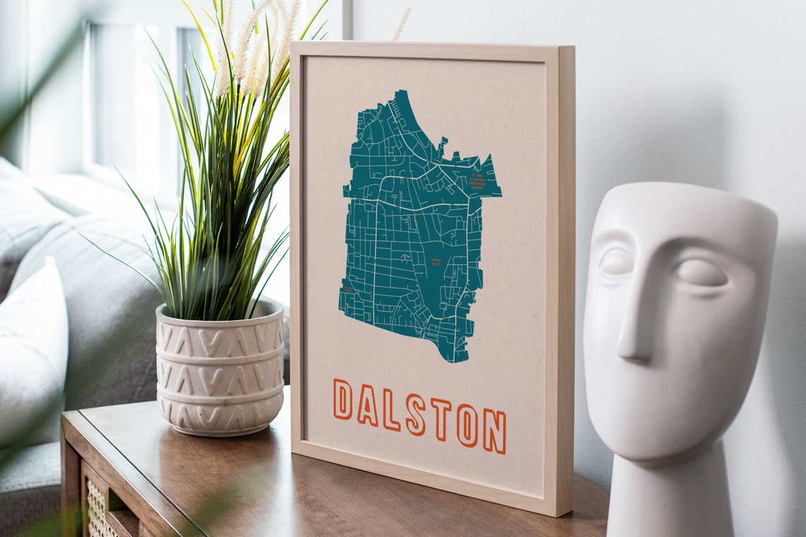 Dalston Map Print // Map of Dalston Print // Digital Prints // - Etsy ...
