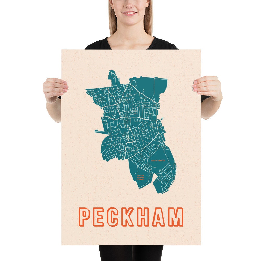 Peckham Map Print // Map of Peckham Print // Digital Prints // London ...