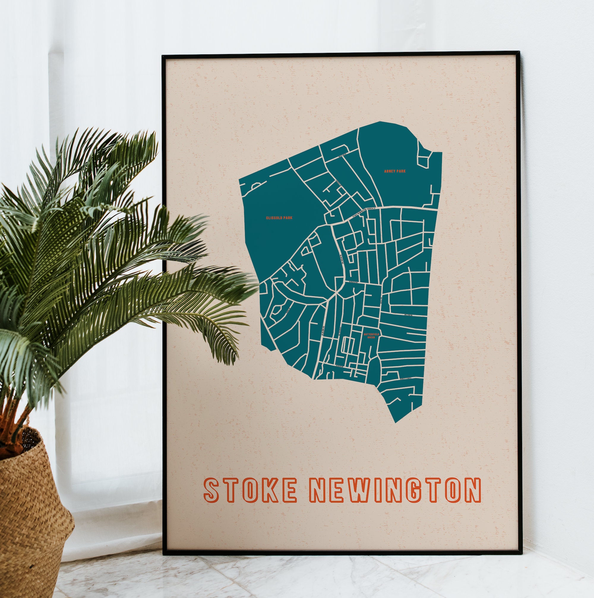 Stoke Newington Map Print // Map of Stoke Newington Print // Digital ...