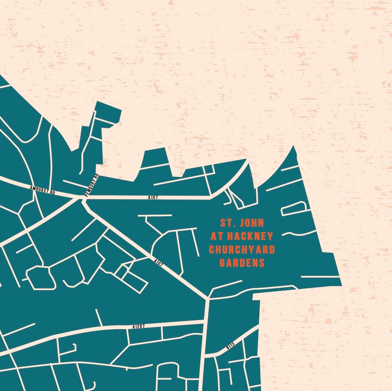 Dalston Map Print // Map of Dalston Print // Digital Prints // - Etsy