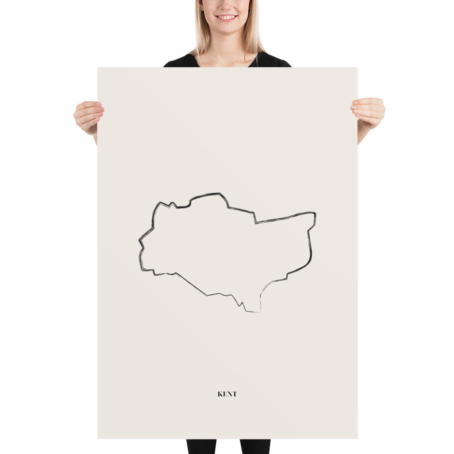Kent Map Print // English County Print // Kent Art // Kent Map - Etsy UK