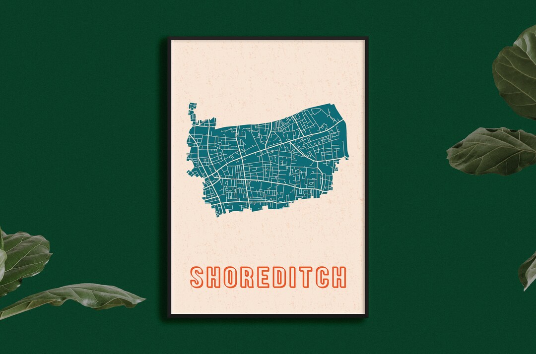 Shoreditch Map Print // Map of Shoreditch // Digital Prints // London ...