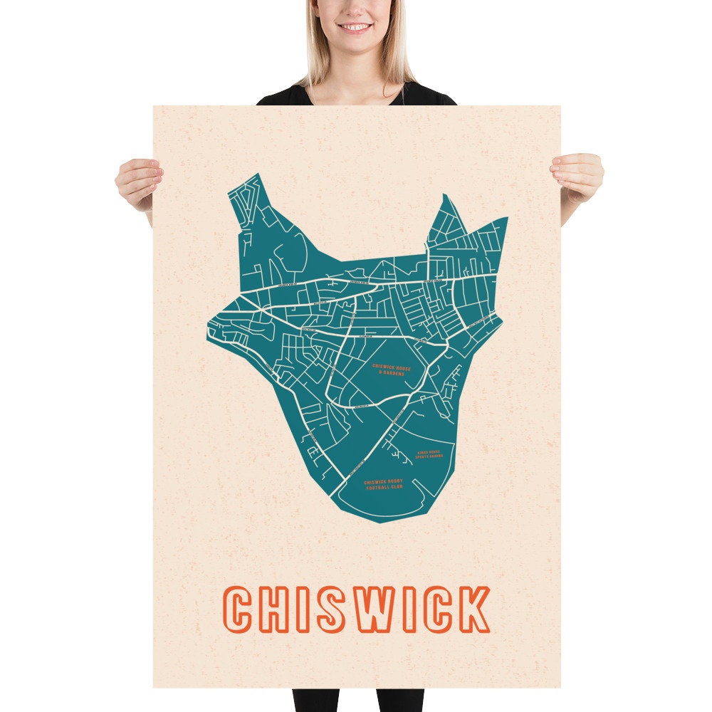 Chiswick Map Print // Map of Chiswick Print // Digital Prints - Etsy