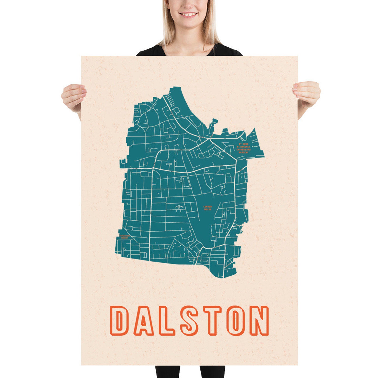 Dalston Map Print // Map of Dalston Print // Digital Prints // - Etsy