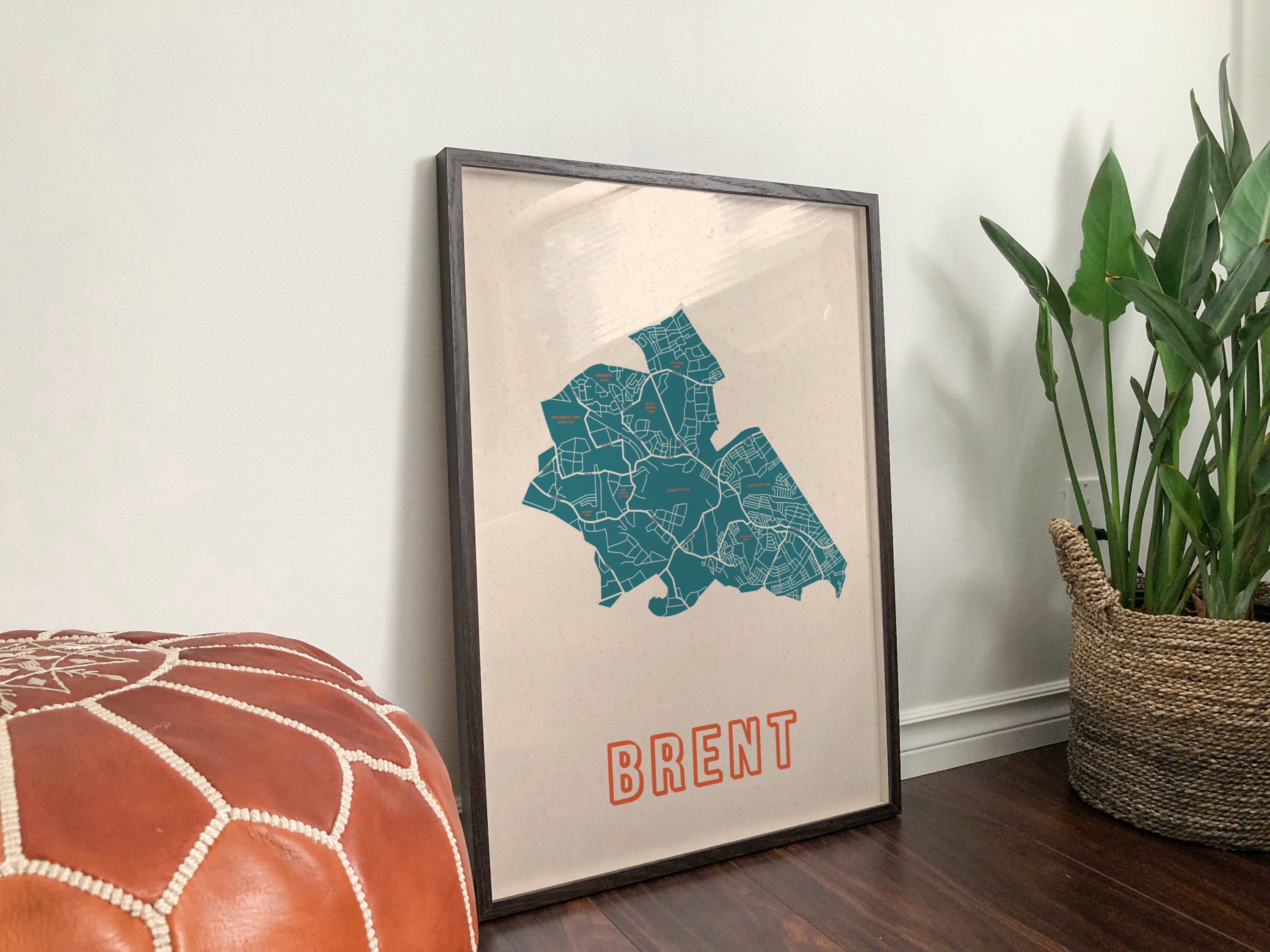 Brent Mapa Impresión // Mapa de Brent Print // Impresiones - Etsy México
