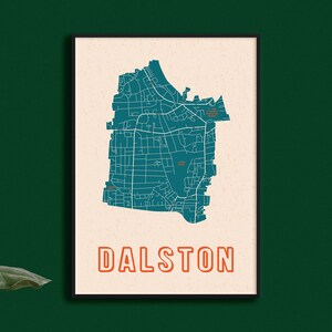 Dalston Map Print // Map of Dalston Print // Digital Prints // London ...