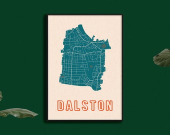 E8 Dalston Art Print, Postcode Art Print, London E8 Postcode, Minimal ...
