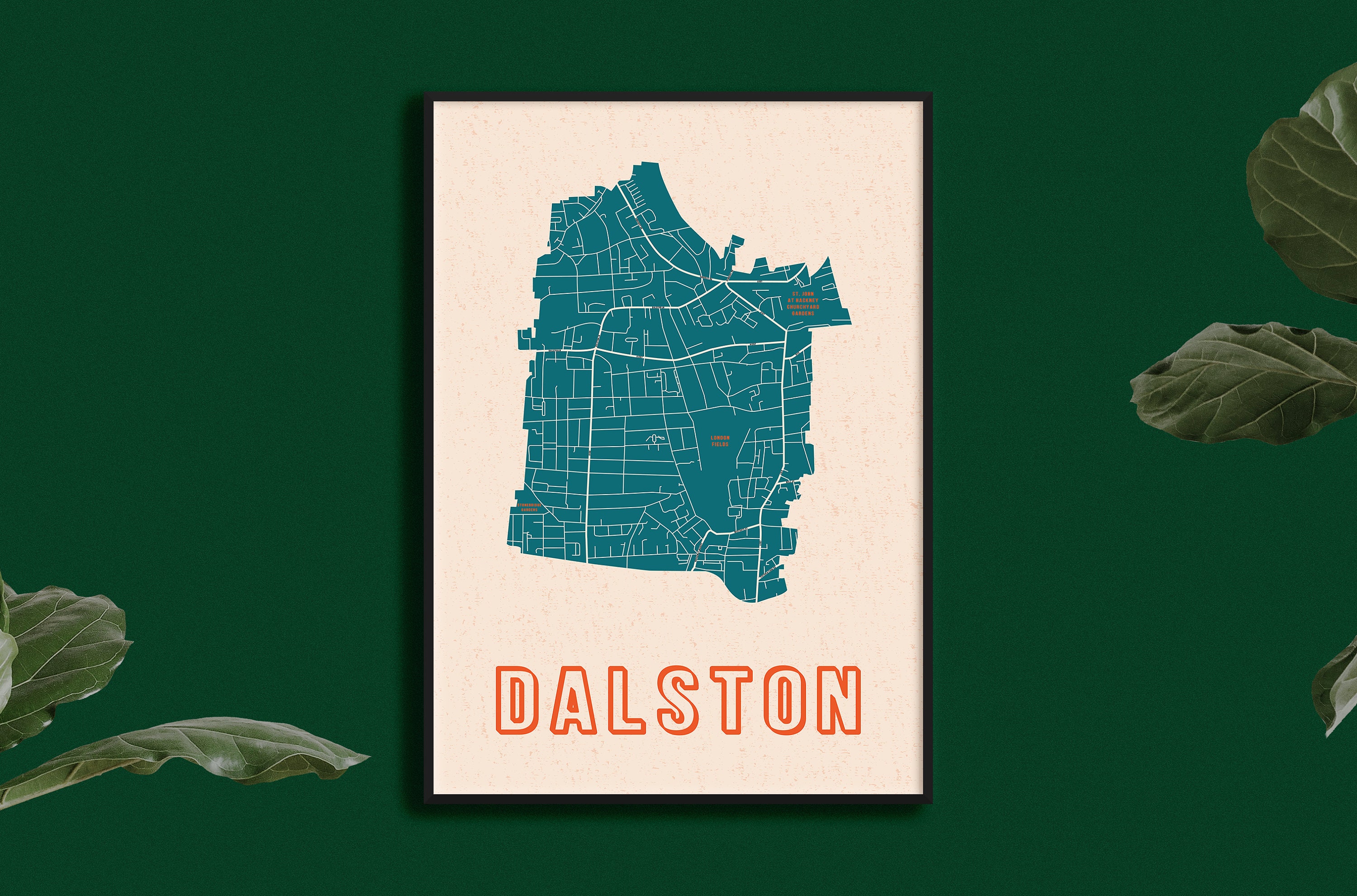 Dalston Map Print // Map of Dalston Print // Digital Prints // London ...