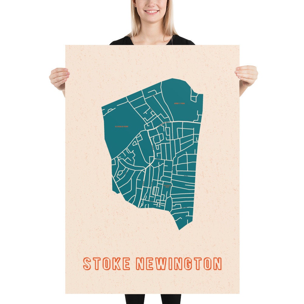 Stoke Newington Map Print // Map of Stoke Newington Print // Digital ...