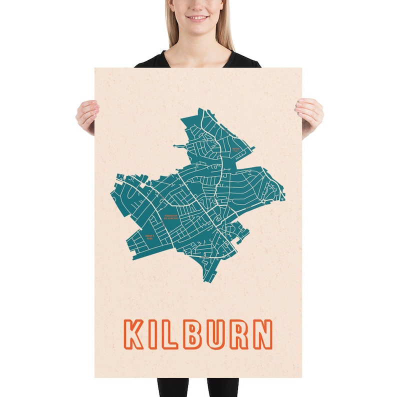 Kilburn Map Print // Map of Kilburn Print // Digital Prints // London ...