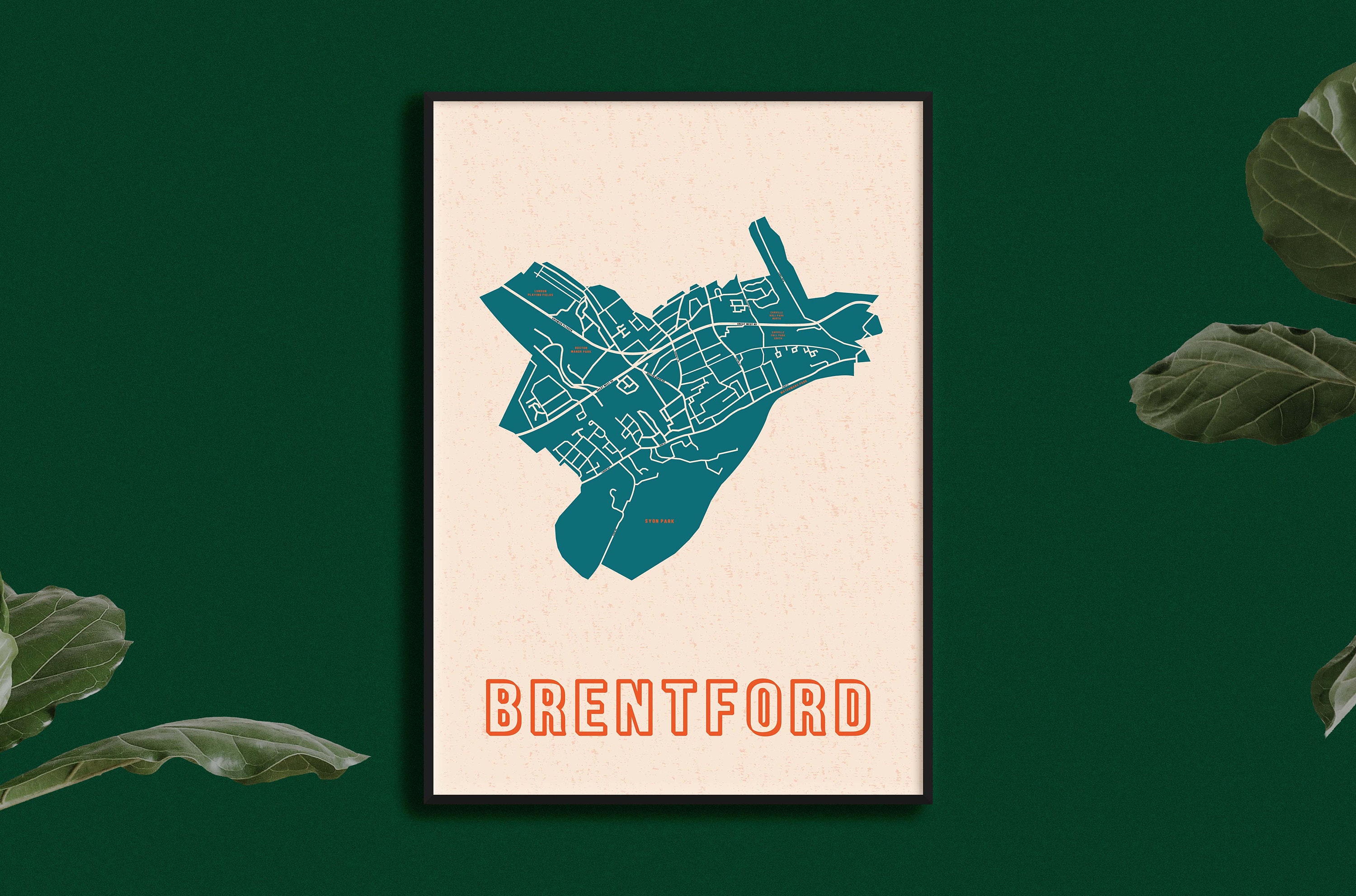 Brentford Map Print // Map of Brentford Print // Digital Prints ...