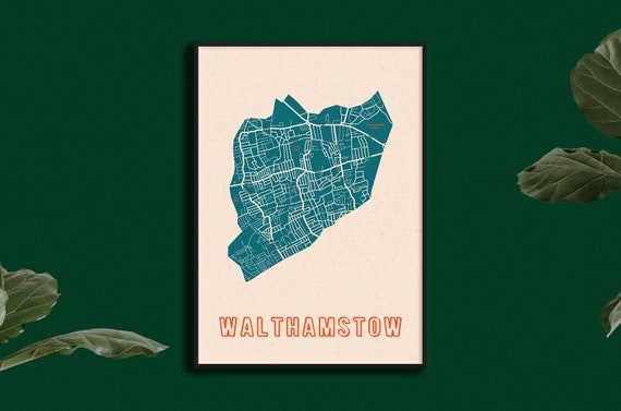 Walthamstow Map Print // Map of Walthamstow Print // Digital - Etsy UK