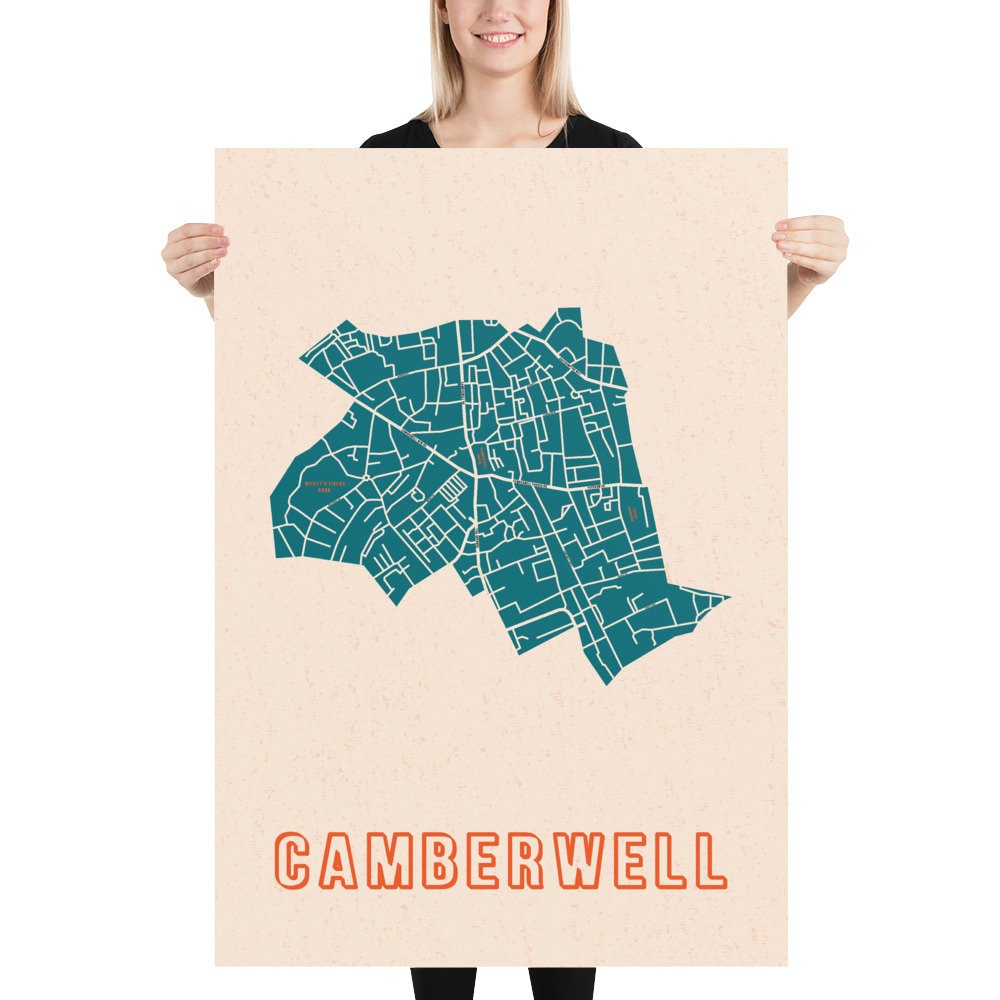 Camberwell Map Print // Map of Camberwell Print // Digital Prints ...