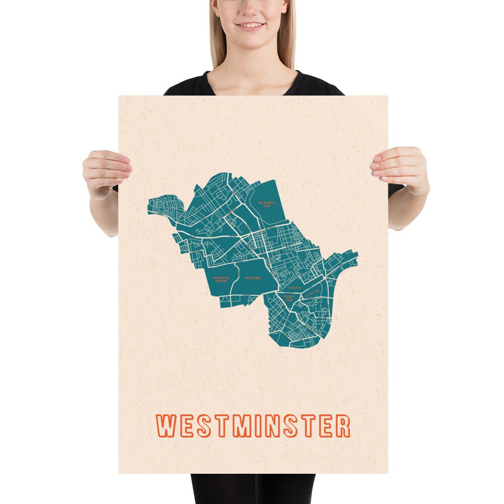 Westminster Map Print // Map of Westminster Print // Digital Prints ...