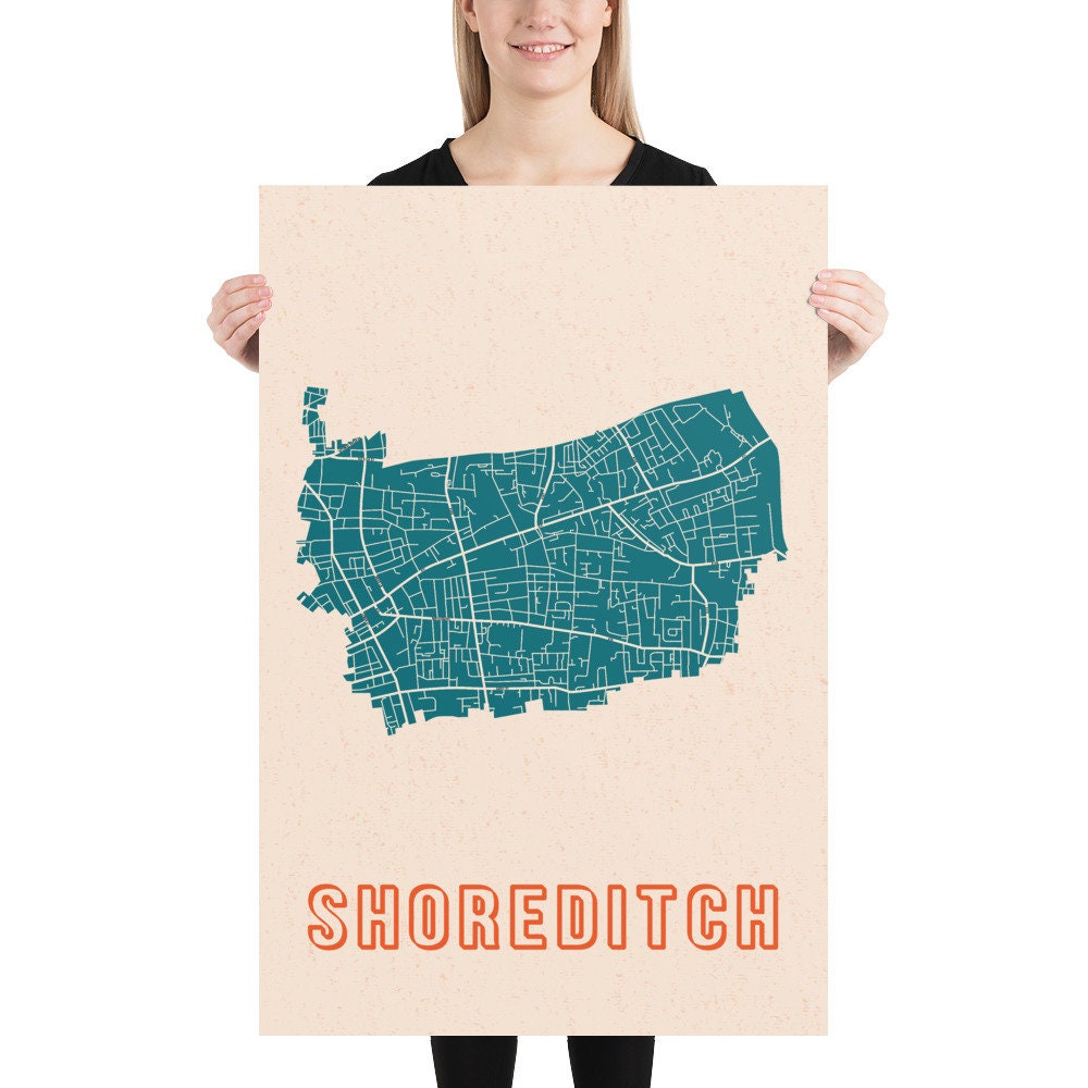 Shoreditch Map Print // Map of Shoreditch // Digital Prints // - Etsy