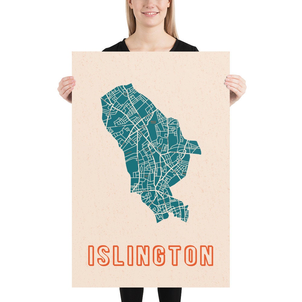 Islington Map Print // Map of Islington Print // Digital - Etsy