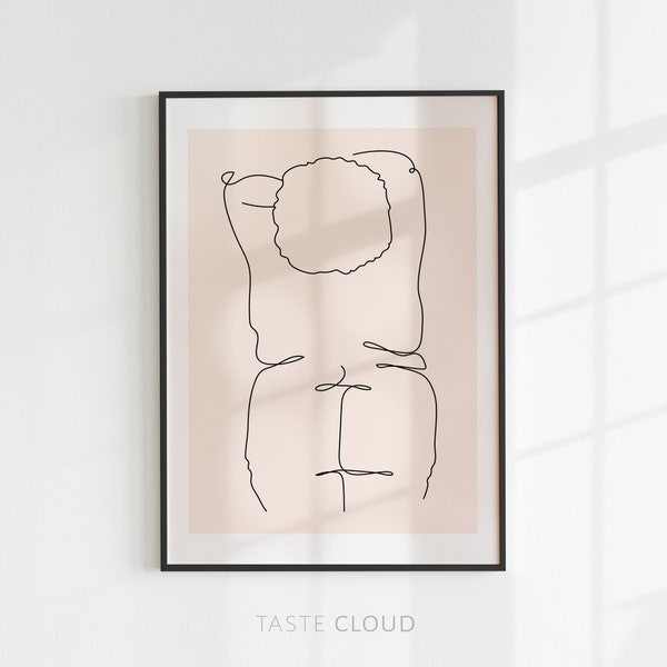 Black Plus Size Line Art - Etsy