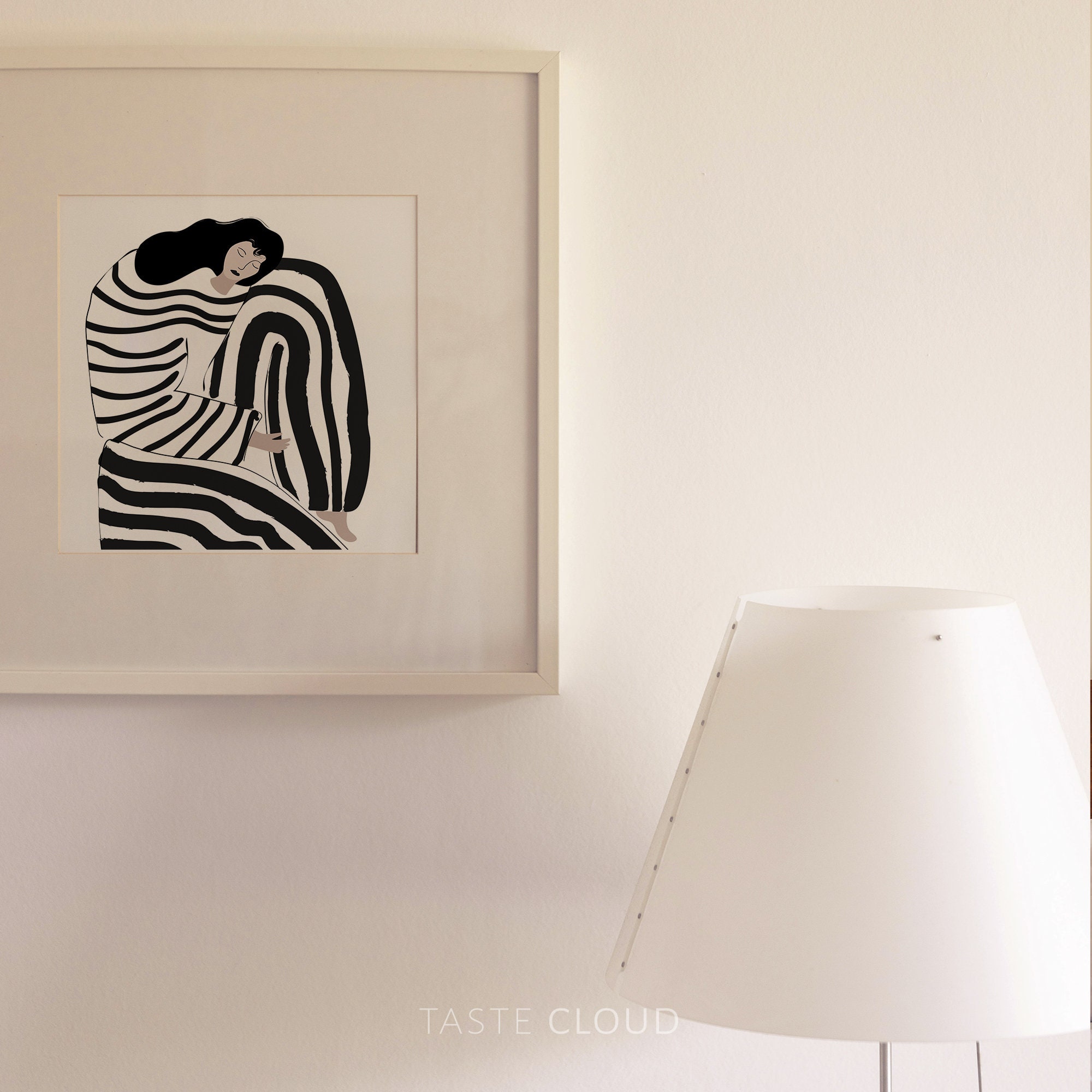 Abstract People Art Print Black and White Abstract Woman Wall Art ...