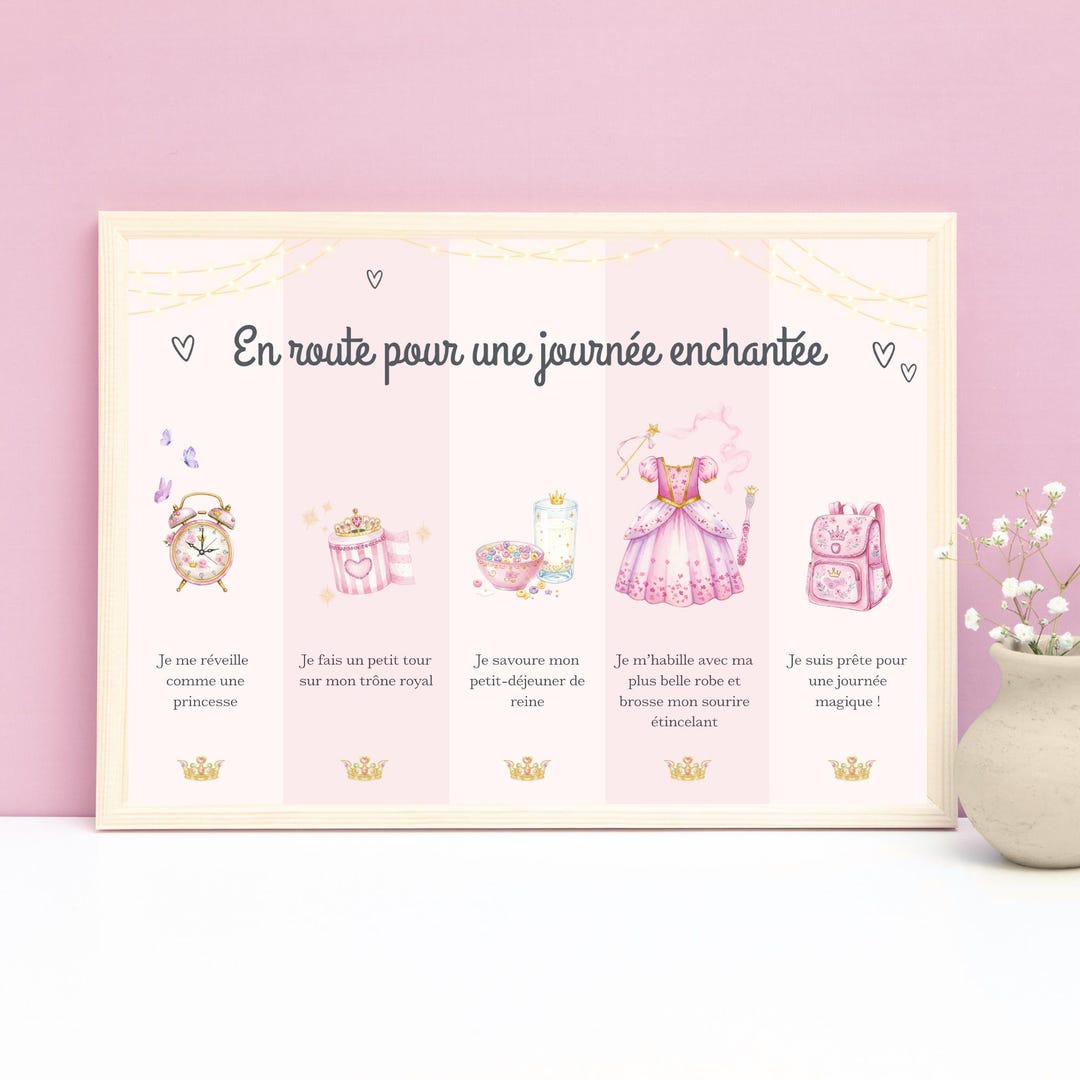 Princess Morning Routine Poster | Instant Download | A4 Landscape ...