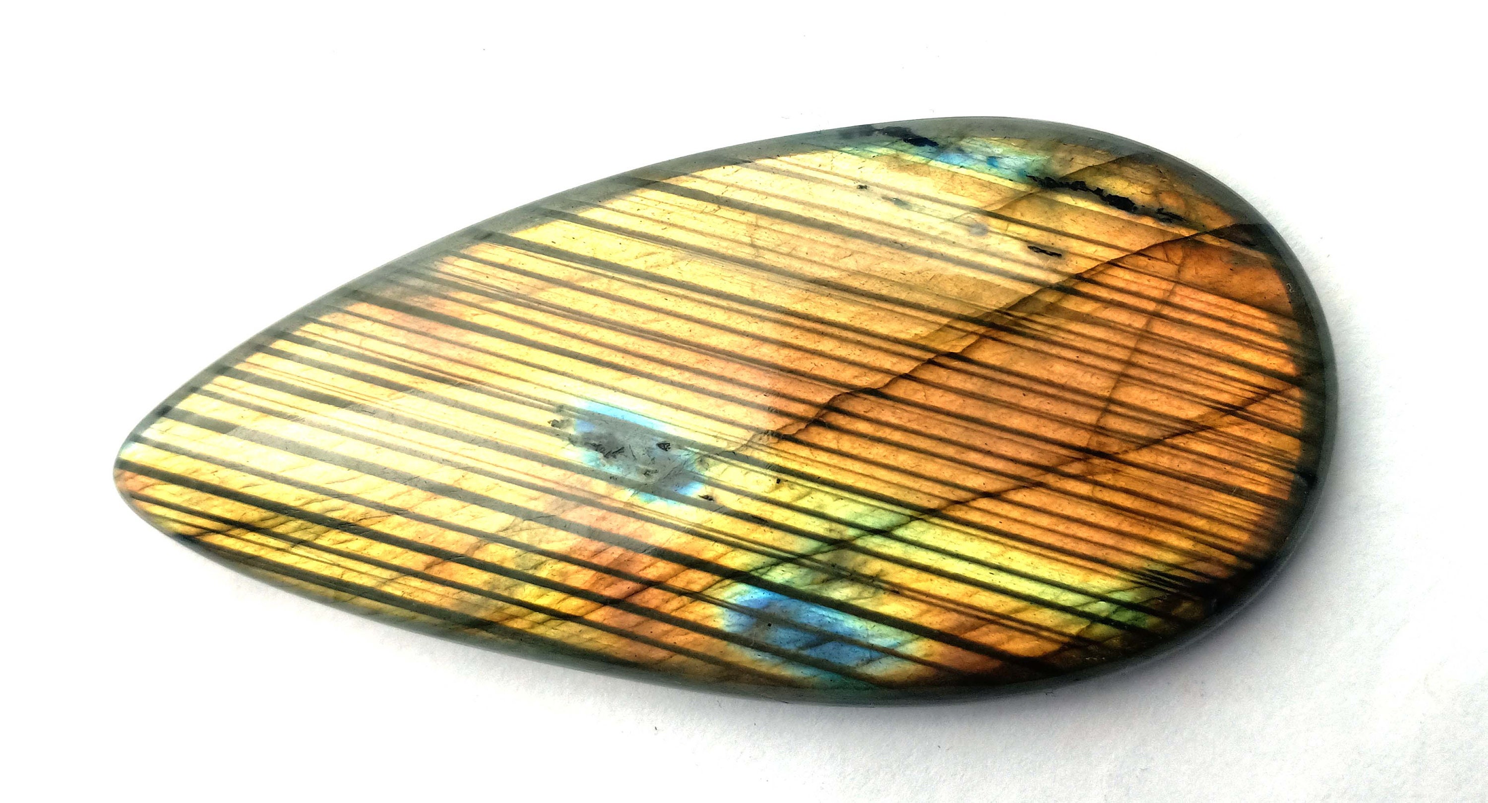 Beautiful Quality Yellow Flash Labradorite Cabochon Pear Shape ...